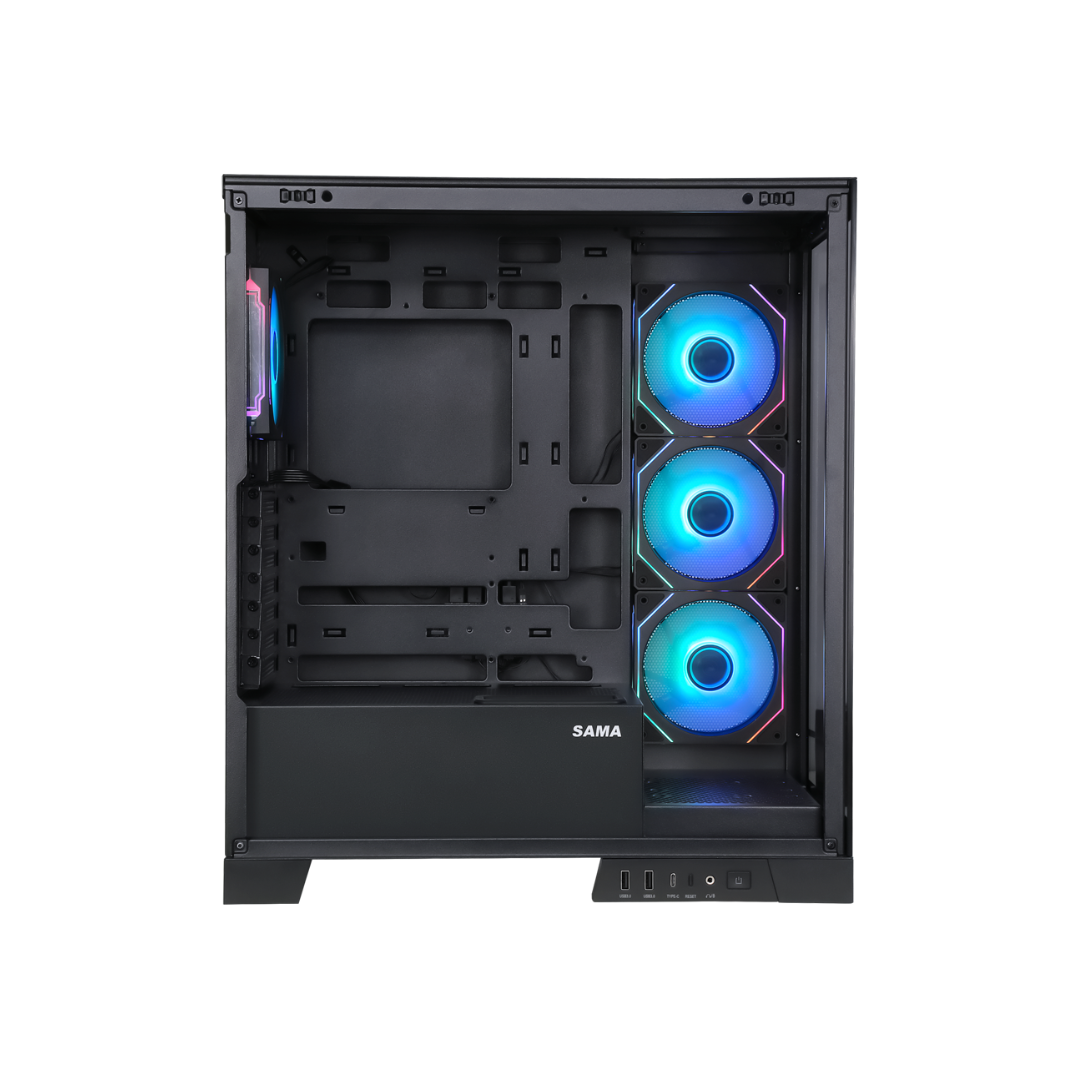 Sama Neview 2351 Mid Tower Case - Black (BTF) – العالمية للحاسبات Sama Neview 2351 Mid Tower Case - Black (BTF) – العالمية للحاسبات
